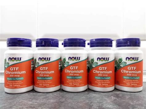 Хром, GTF Chromium, 200 мкг, 250 таблеток | Now Foods | Купить в ...