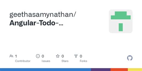 Github Geethasamynathanangular Todo Assignment Template