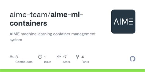 GitHub Aime Team Aime Ml Containers AIME Machine Learning Container