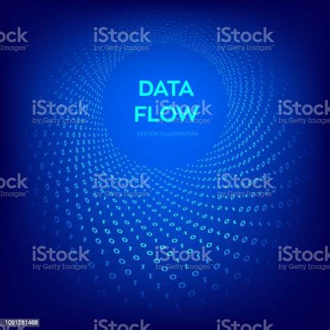 데이터 흐름입니다 디지털 코드입니다 이진 데이터 흐름입니다 큰 데이터입니다 가상 터널 워프입니다 코딩 프로그래밍 또는 개념을