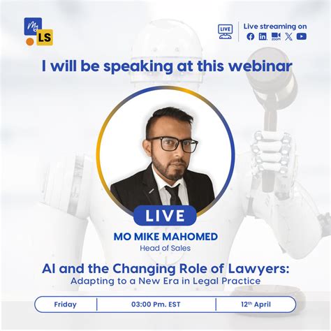 Mobeen Mahomed On Linkedin Ai Lawyers Liveevent