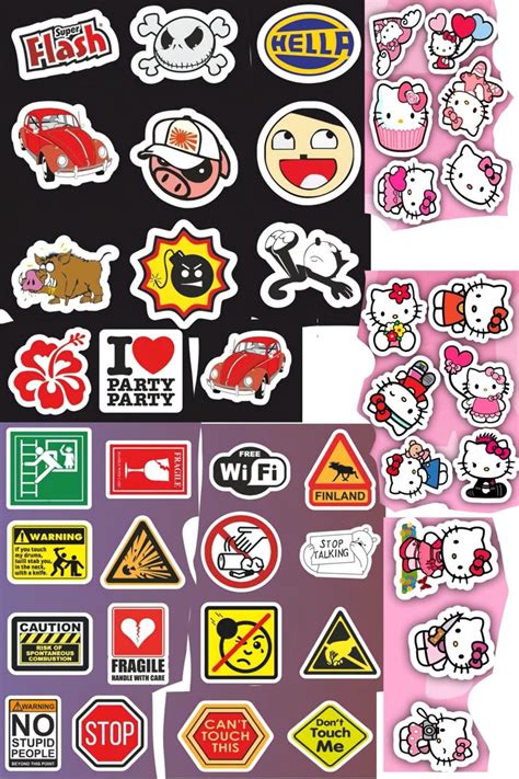 наклейки хеллоу китти Стикер арт Наклейки Артбуки