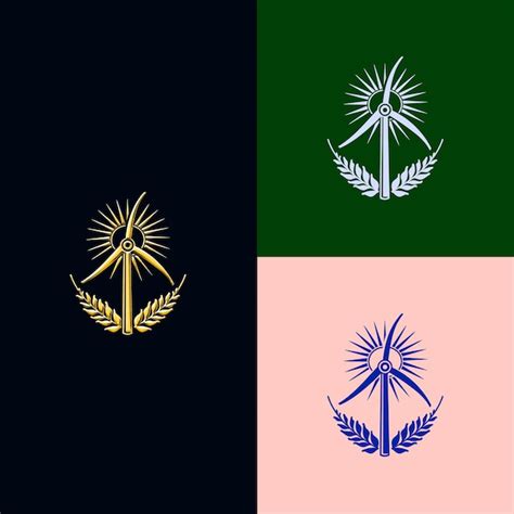 Premium Psd Three Different Logos Of Different Colors One With A