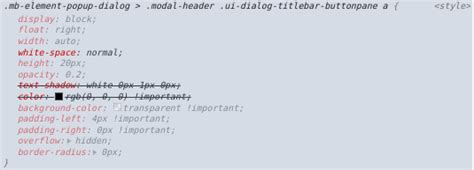 Css Style Definitions In Webtools Which I Cannot Edit Stack Overflow