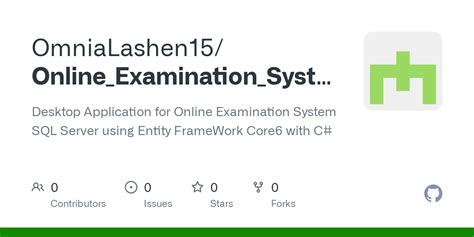 Github Omnialashen Online Examination System Desktop Application For Online Examination