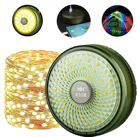 Кемпинговый фонарь с Led гирляндой 8 метров зеленый купить с доставкой по выгодным ценам в