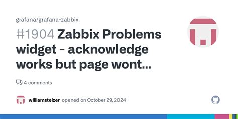 Zabbix Problems Widget Acknowledge Works But Page Wont Refresh · Issue 1904 · Grafanagrafana
