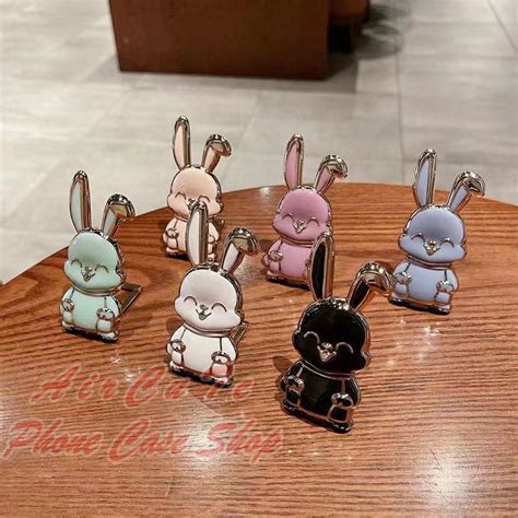 เคส Popsocket For All Phone Case Stand Bracket Plating Rabbit Fold Pull Out Hidden Grips