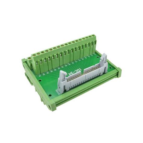 Elecbee Dc2 34p Latched Header Connector Extension Line Terminal Plc Relay Extension Board 34