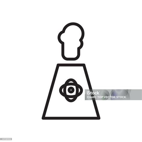 흰색 배경 원자력 발전소 기호에 고립 된 원자력 발전소 아이콘 벡터 0명에 대한 스톡 벡터 아트 및 기타 이미지 0명 공장 산업 건물 굴뚝 Istock