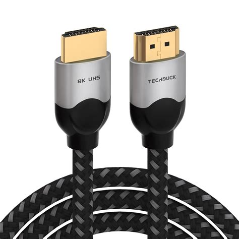 8k Hdmi 21 Cable 10 Ft Premium Braided 28awg High Speed 8k60hz 4k
