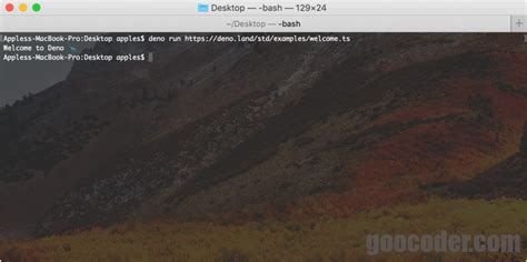 [deno] install deno on osx goocoder