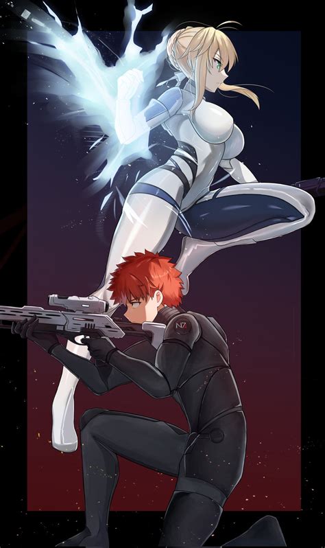 Artoria Pendragon And Emiya Shirou Fate And 2 More Drawn By Shokobr