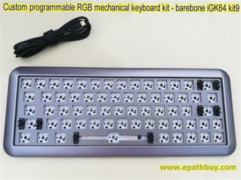 Custom Programmable RGB Mechanical Keyboard DIY Kit 2018 Arc Aluminum Case PCB USB Type C