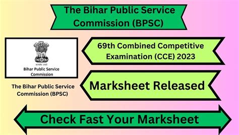 BPSC 69 CCE Marks 2024 Marksheet Released Taza Highlights