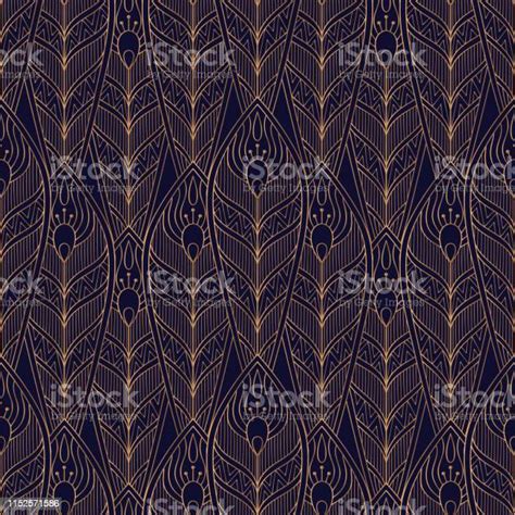 공작 깃털 로얄 패턴 원활한 고급 배경 벡터입니다 페이 즐 리 디자인 독점에 대한 스톡 벡터 아트 및 기타 이미지 독점 생일 금 금속 Istock