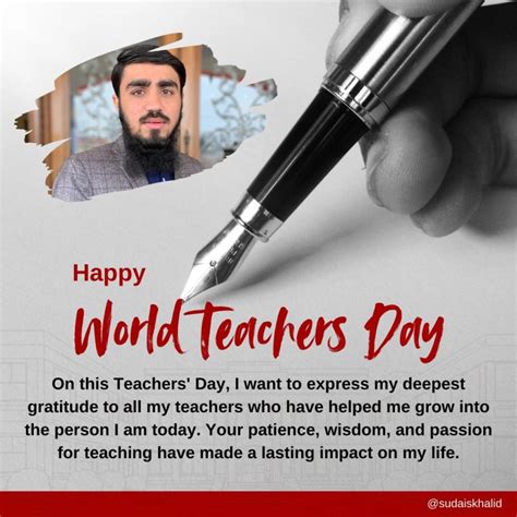 Muhammad Sudais Khalid On Linkedin Happyteachersday Thankyouteachers