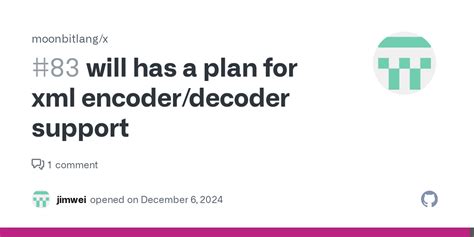 Will Has A Plan For Xml Encoderdecoder Support · Issue 83 · Moonbitlangx · Github
