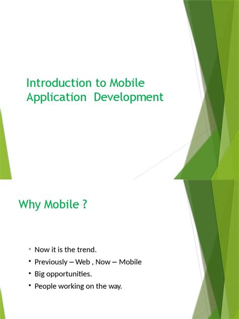 Introduction To Mobile Applications Pdf Mobile App Android