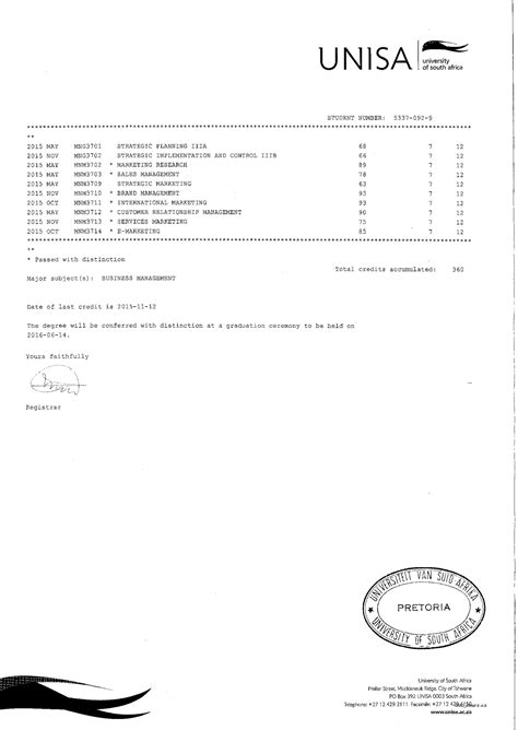 Academic Transcript Pdf