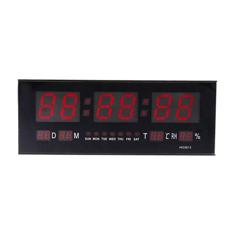 Ac100v 240v Digital Large Big Jumbo Led Wall Desk Calendar Alarm Clock