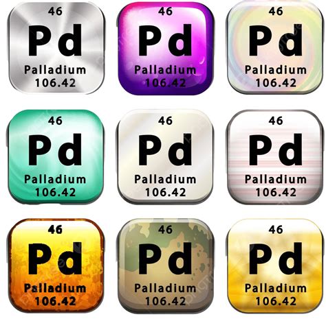 The Chemical Element Palladium Electron Button Arrangement Vector Electron Button Arrangement The Chemical Element Palladium Electron Button Arrangement Vector Electron Button Arrangement