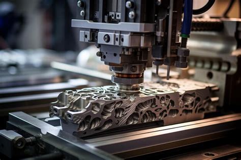 Cnc Milling Machine In Action Premium Ai Generated Image