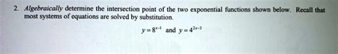 solved algebraically determine the intersection point of the two