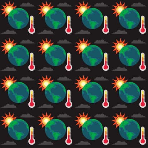 Premium Vector Global Warming Pattern