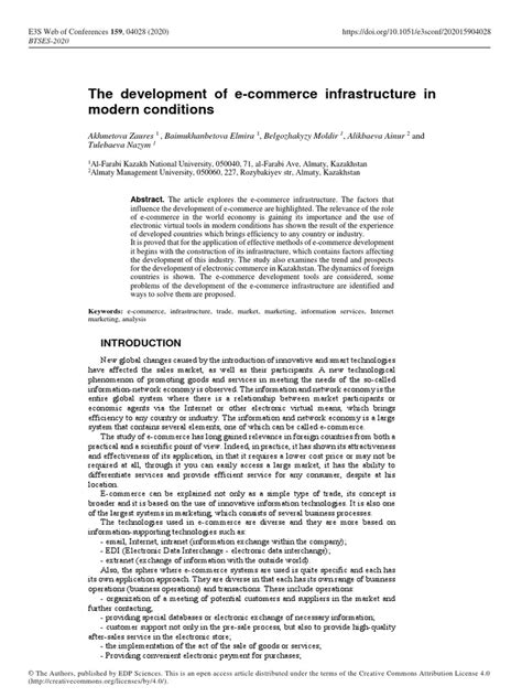 Infrastructure E Commerce Pdf E Commerce Internet And Web