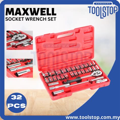 🇲🇾 32pcs X 1 2 Box Socket Set Lazada