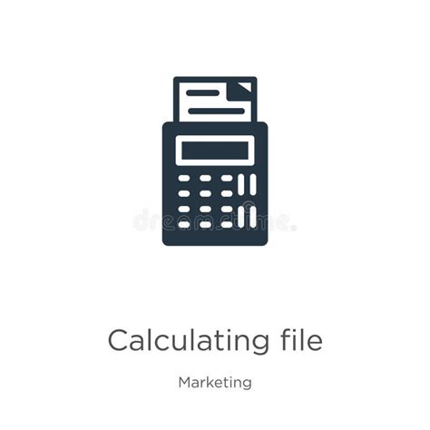 Calculating File Icon Vector Isolated On White Background Calculating