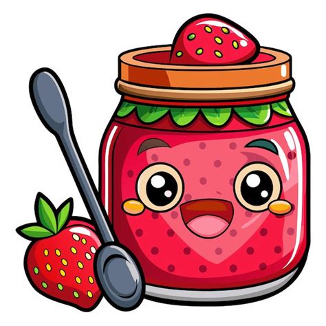 Ilustración Del Icono Vectorial De Dibujos Animados De Mermelada De