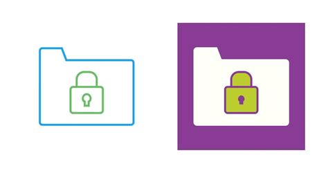 Secure Folder Vector Icon 23997493 Vector Art At Vecteezy