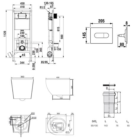 Pack Wc Bâti Support Wc Suspendu Sans Bride Ceramia Pixl Avec