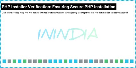 Php Installer Verification Ensuring Secure Php Installation