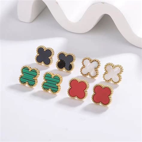 Jual Anting Titanium Tusuk Clover Ch11anting Viral Fashin Stile Korea