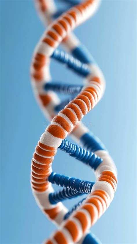 Representation Of A Colorful Dna Double Helix Structure Against A Light