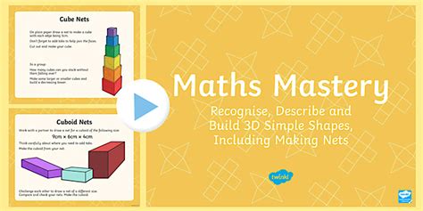 Year 6 Geometry Shape 3d Shapes Maths Mastery Activities Powerpoint