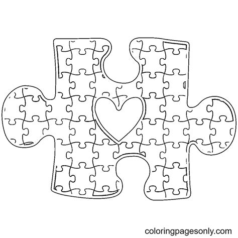 Concienciación Sobre El Autismo Para Colorear