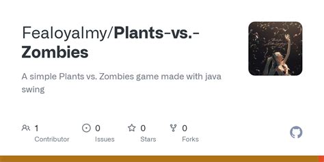 GitHub Fealoyalmy Plants Vs Zombies A Simple Plants Vs Zombies Game Made With Java Swing
