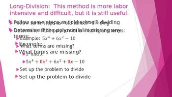 Divide Polynomials By Katie Prebula TPT