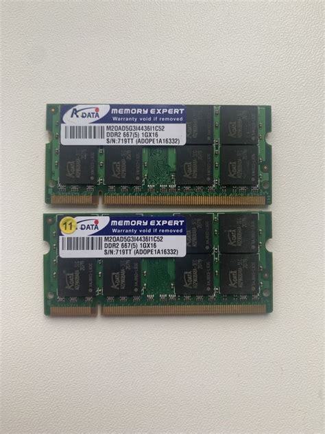 Оперативная память для ноутбука A Data Ddr2 667 So Dimm 1gb 120 грн