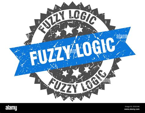 Fuzzy Logic Stamp Round Grunge Sign With Ribbon Stock Vector Image And Art Alamy
