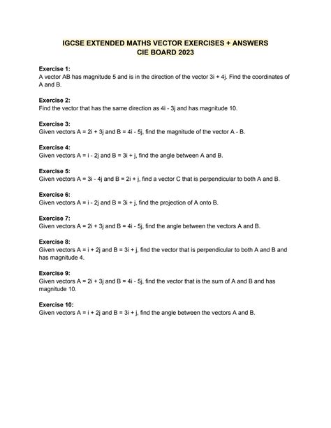 Solution Cambridge Igcsegcse Mathematics Extended Vector Questions And Answers Studypool Solution Cambridge Igcsegcse Mathematics Extended Vector Questions And Answers Studypool