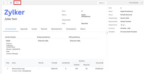 Print Purchase Orders
