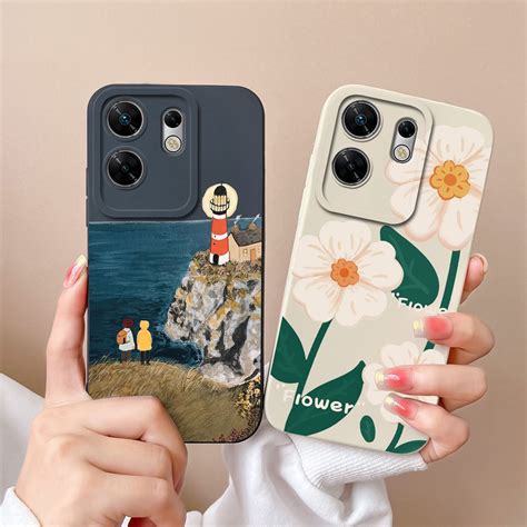 Case For Tecno Infinix Zero G G Cute Astronaut Cartoons Style Square Liquid Silicone Back