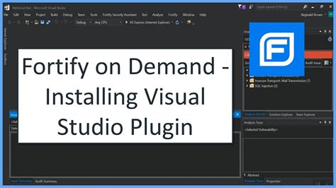 Fortify On Demand Installing Visual Studio Plugin YouTube
