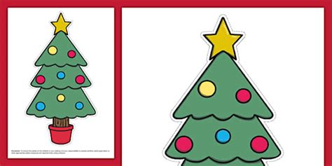 Christmas Tree Emoticon Cut Out Teacher Made Twinkl