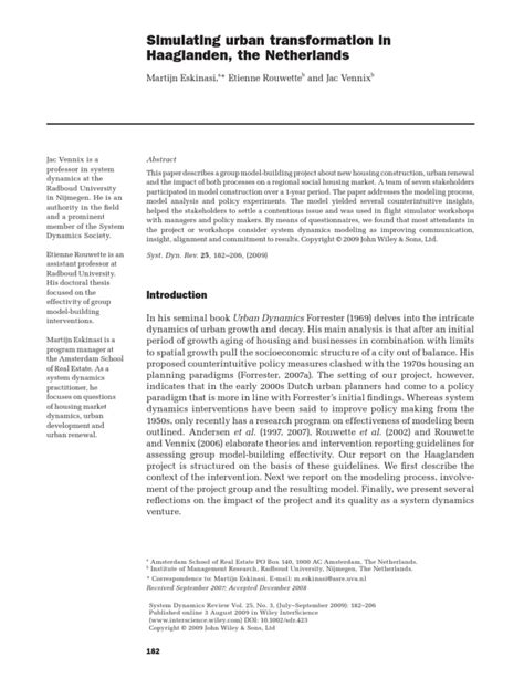 Pdf Simulating Urban Transformation Dokumentips